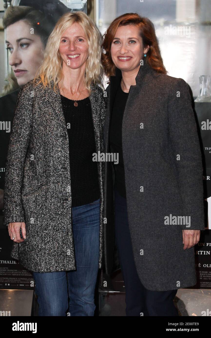 Sandrine Kiberlain and Emmanuelle Devos attending the premiere of the ...