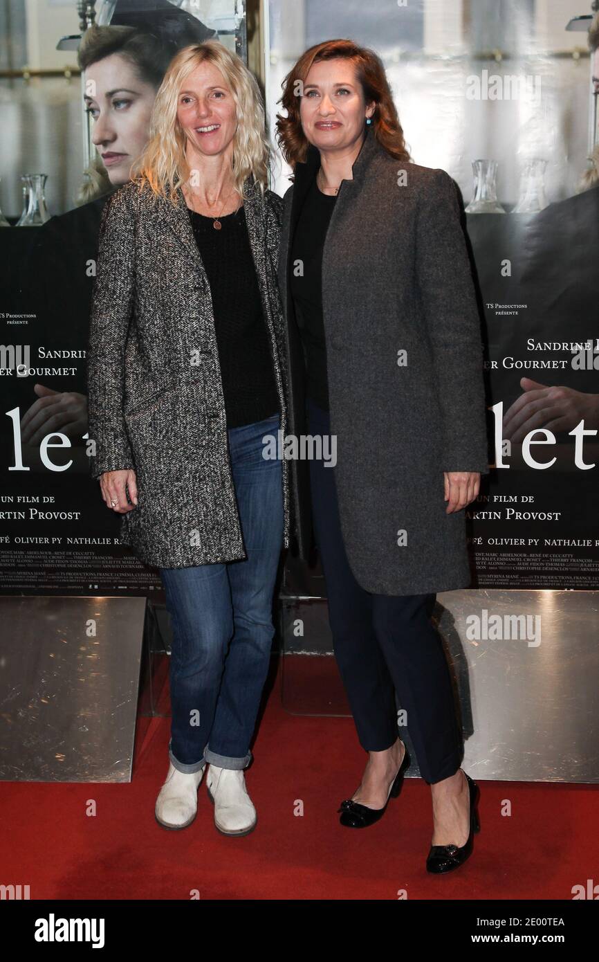 Sandrine Kiberlain and Emmanuelle Devos attending the premiere of the ...
