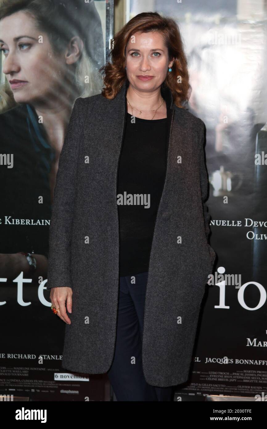 Emmanuelle Devos attending the premiere of the film Violette held at ...