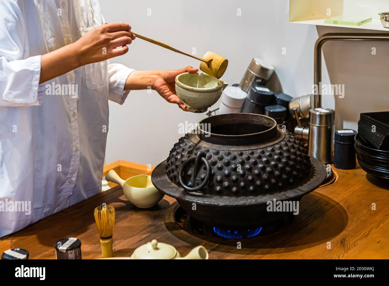 Tasting in Green Tea Shop in Shizuoka, Japan Stock Photo - Alamy