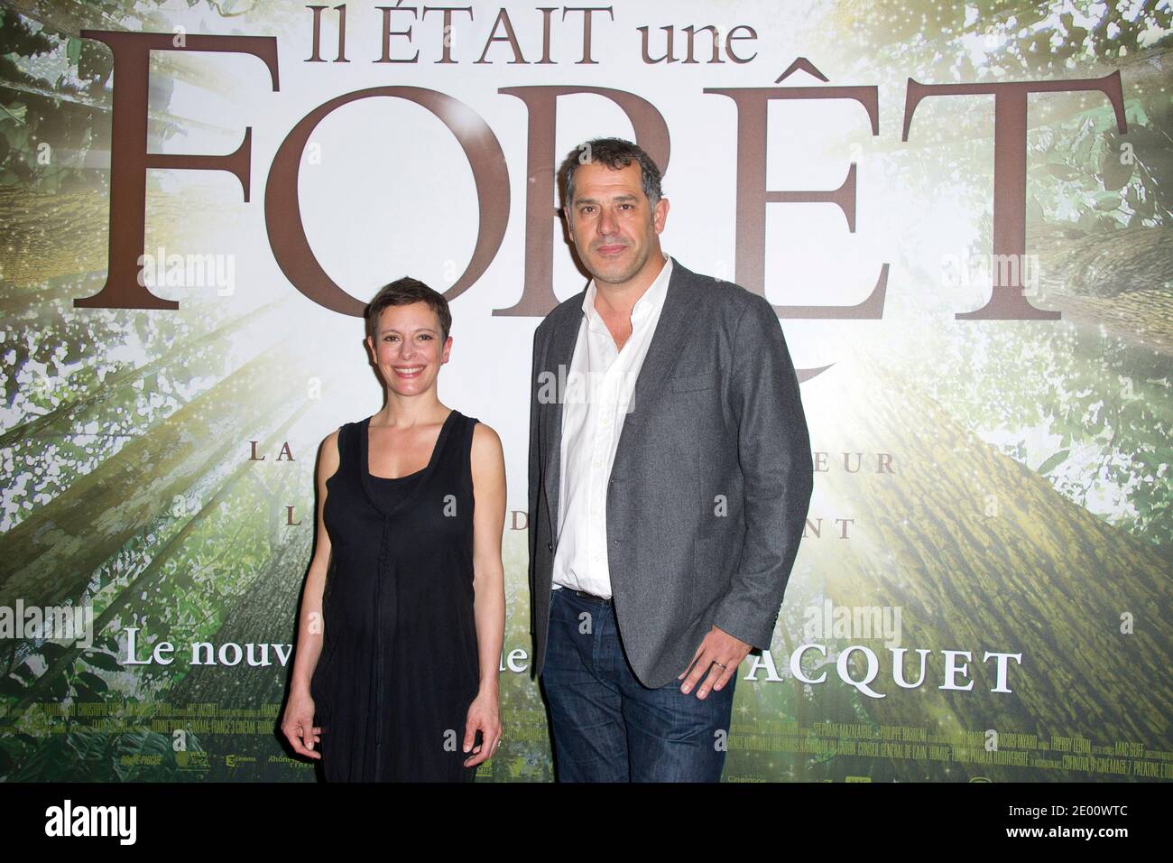Emily Loizeau and Luc Jacquet attending the premiere for the film Il ...