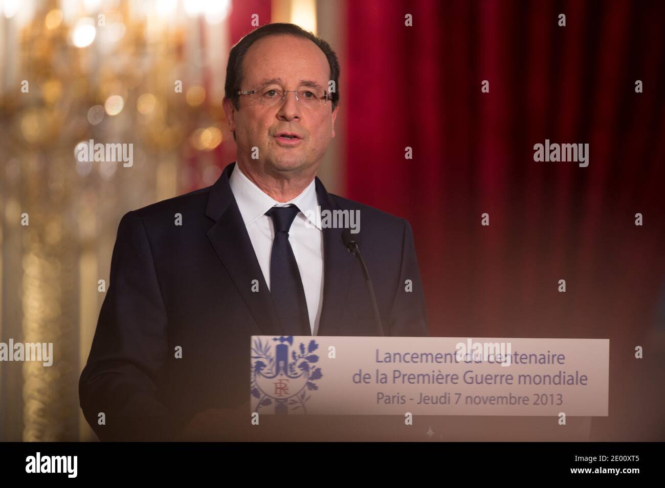 French President delivers his speech to launch the First World War ...