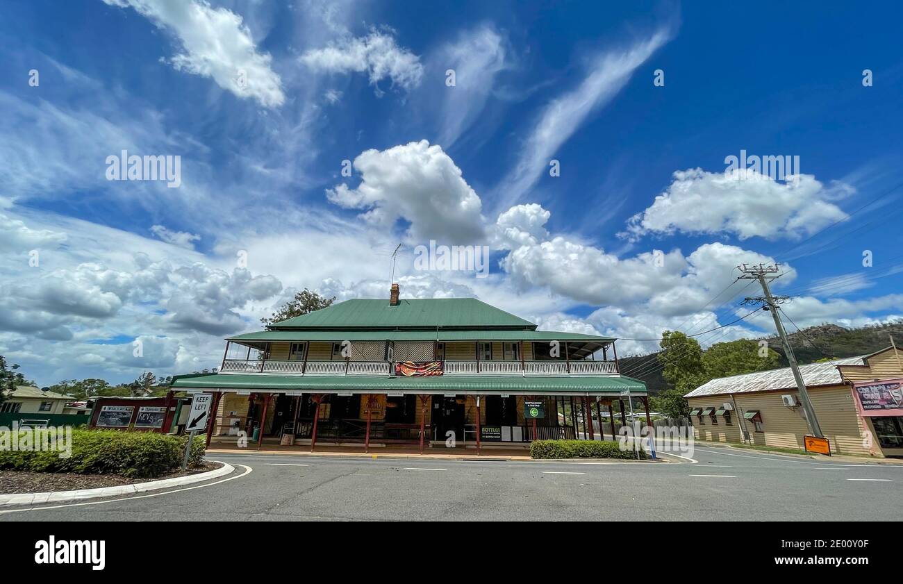 Facade of the country Club Hotel, located in the main street of the ...