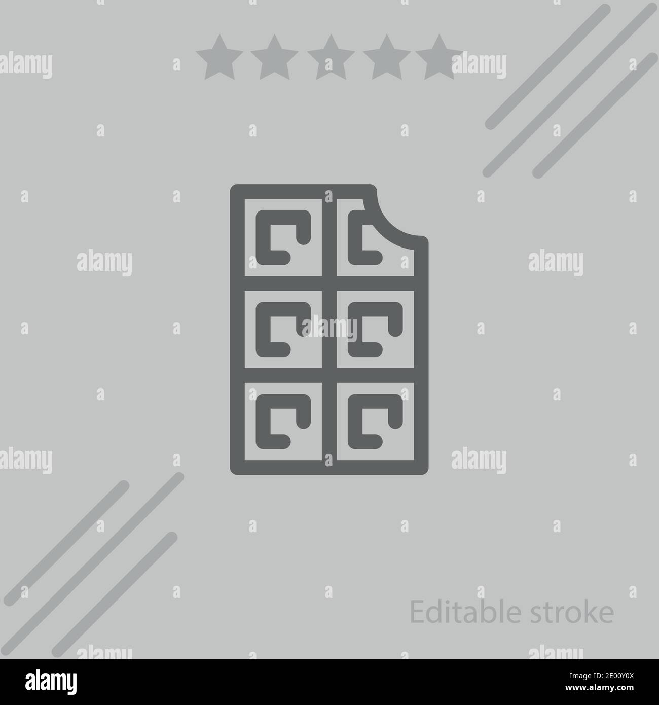 chocolate tablet with bite vector icon modern simple vector ...