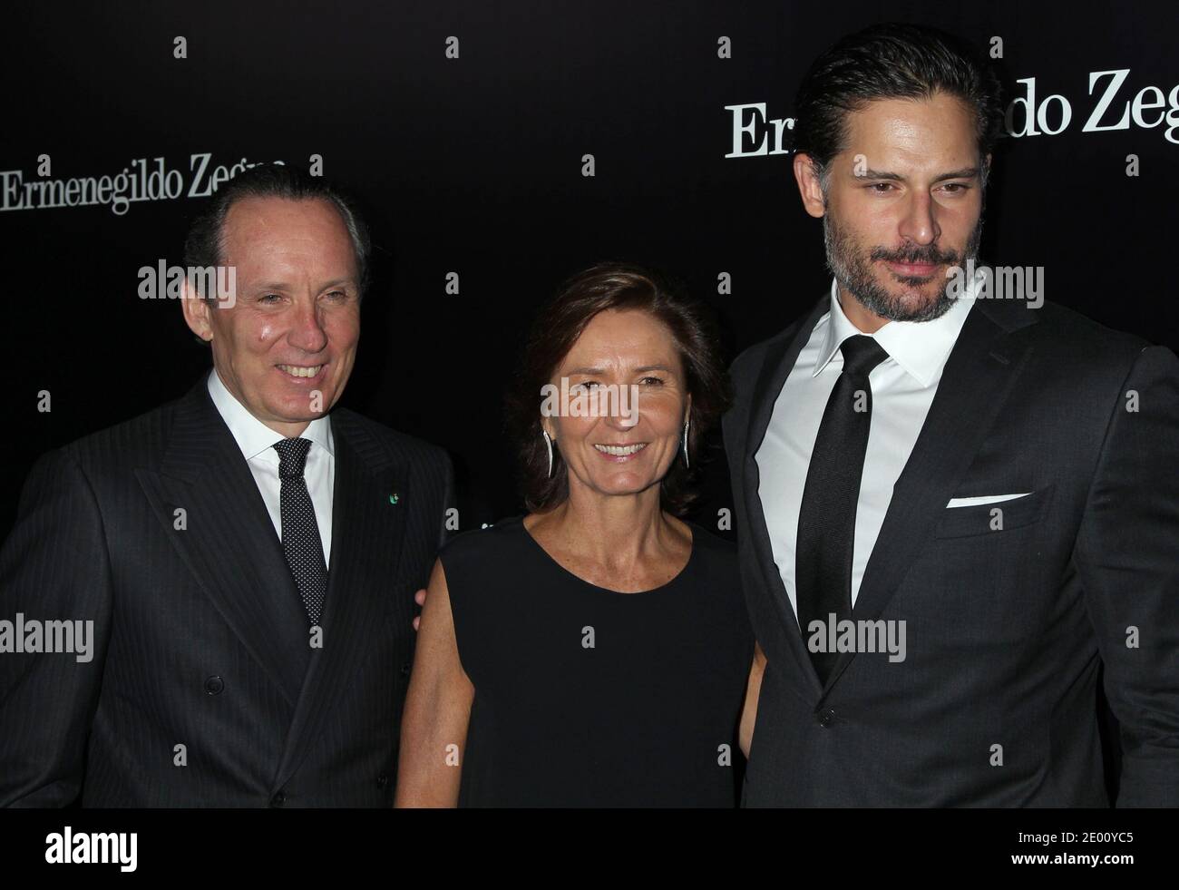 (L-R) Gildo Zegna, Anna Zegna and J oe Manganiello attending the ...