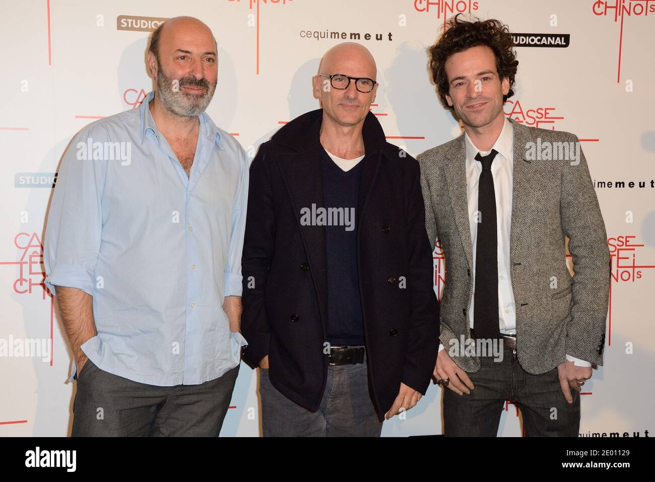 Cedric Klapisch and Romain Duris attending the premiere of 'Casse-Tete ...