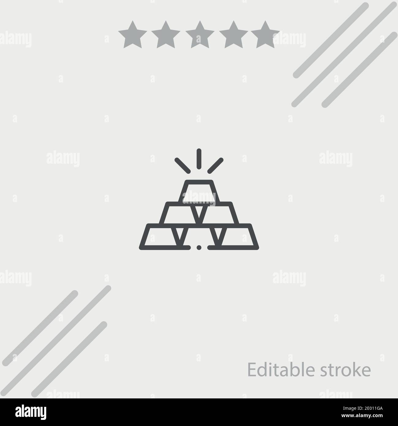 Gold Ingots vector icon modern simple vector illustration Stock Vector ...