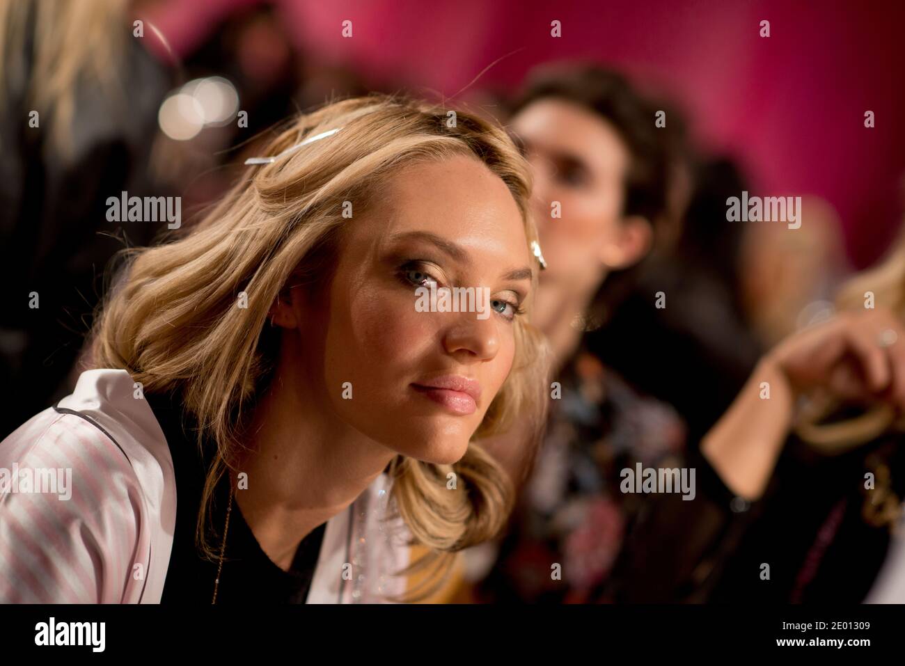 Candice Swanepoel backstage at the 2013 Victoria's Secret Fashion Show ...