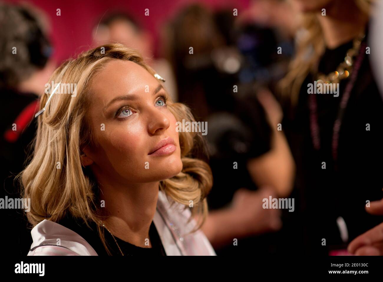 Candice Swanepoel backstage at the 2013 Victoria's Secret Fashion Show ...