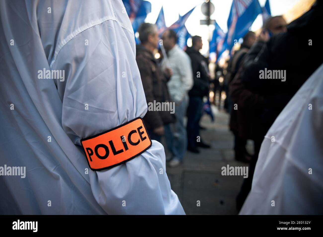 Protesters hold union flags and placards during a demonstration held in ...