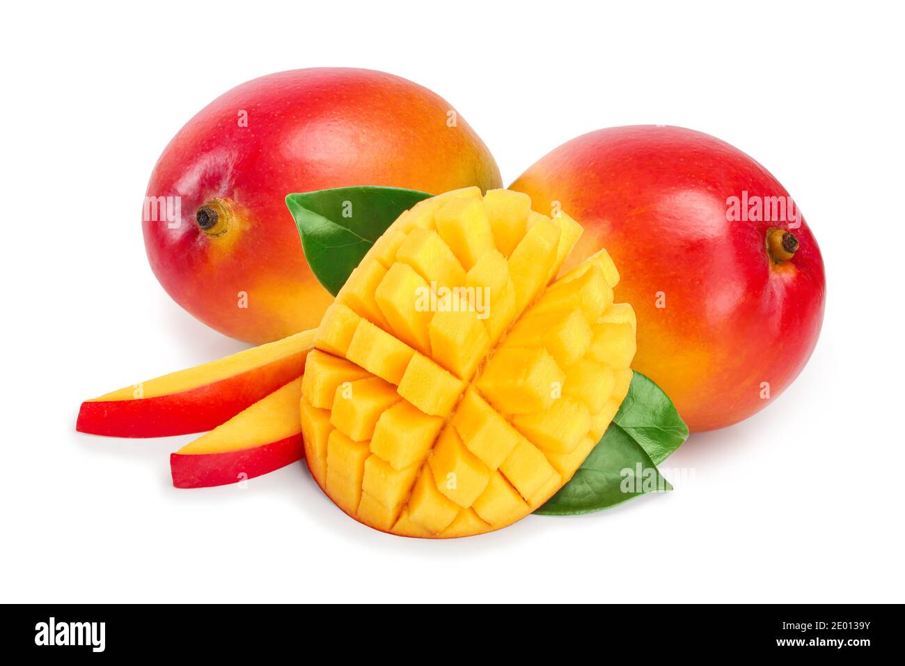 Mango fruit isolated on white background close-up Stock Photo - Alamy