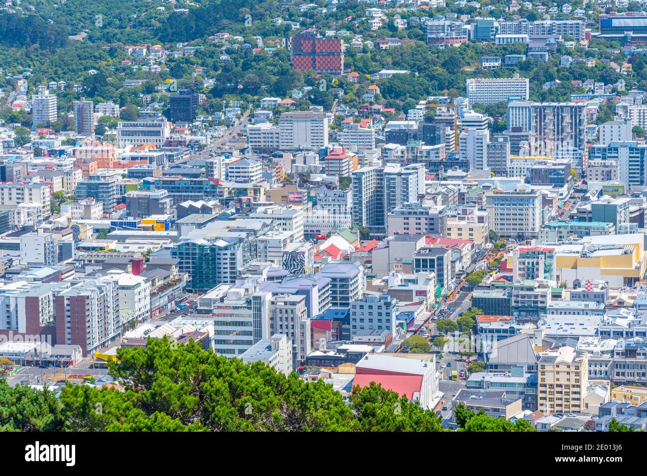 Aerial view of downtown Wellington, New Zealand Stock Photo - Alamy