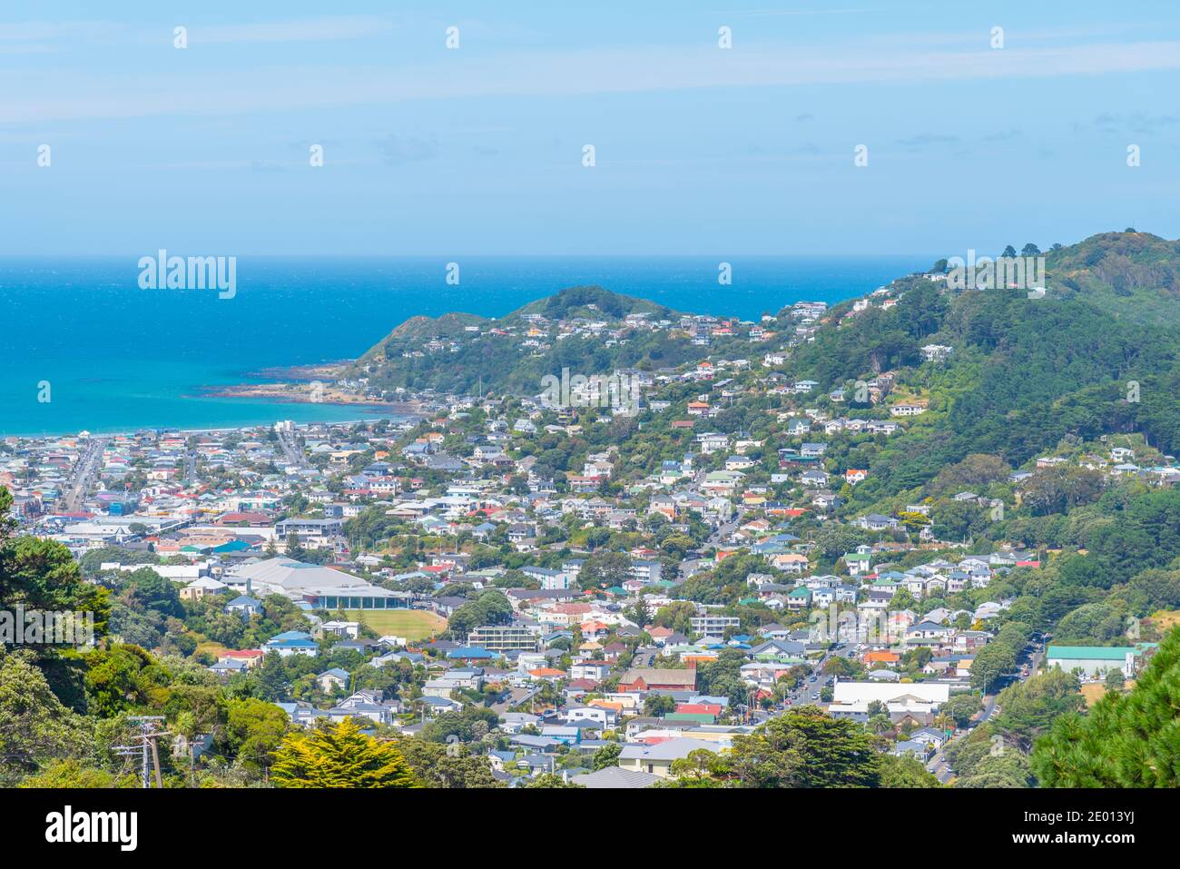 Aerial view of suburb of Wellington in New Zealand Stock Photo - Alamy