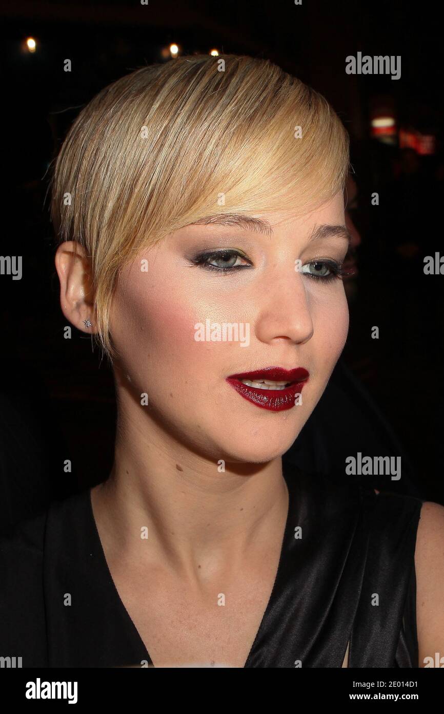 Actress Jennifer Lawrence attends the premiere for the film The Hunger ...