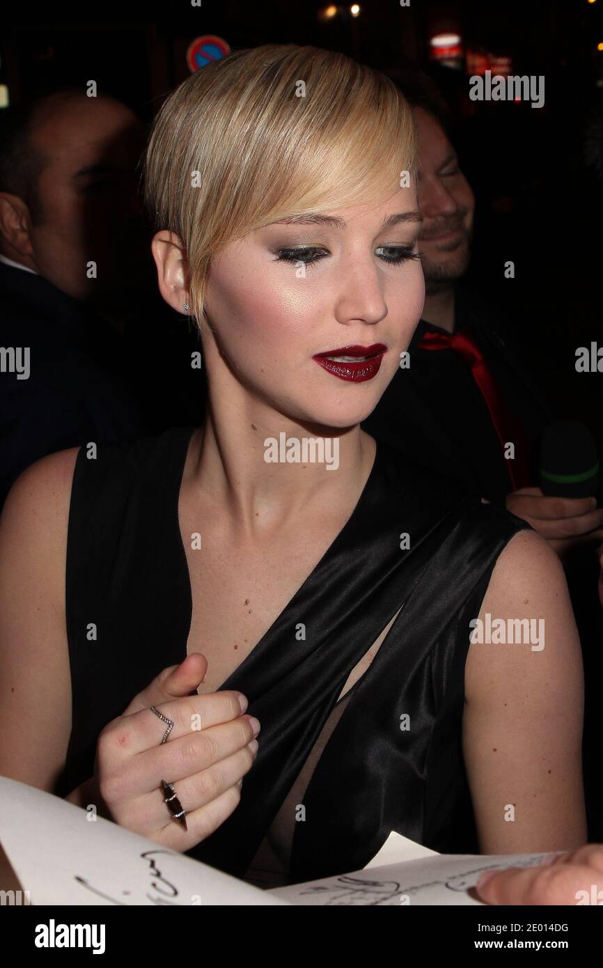 Actress Jennifer Lawrence attends the premiere for the film The Hunger ...