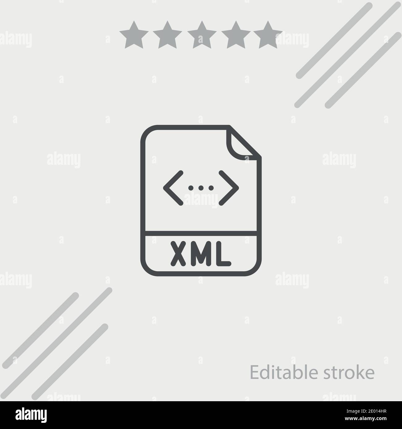 xml vector icon modern simple vector illustration Stock Vector Image ...