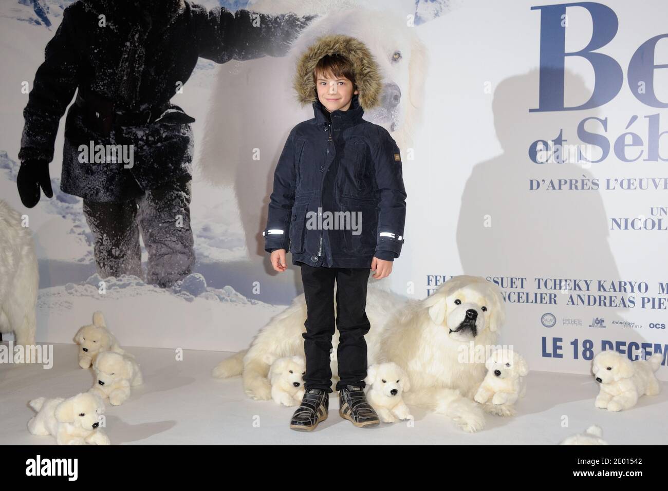 Felix Bossuet attending the Belle Et Sebastien premiere at Le Grand Rex ...