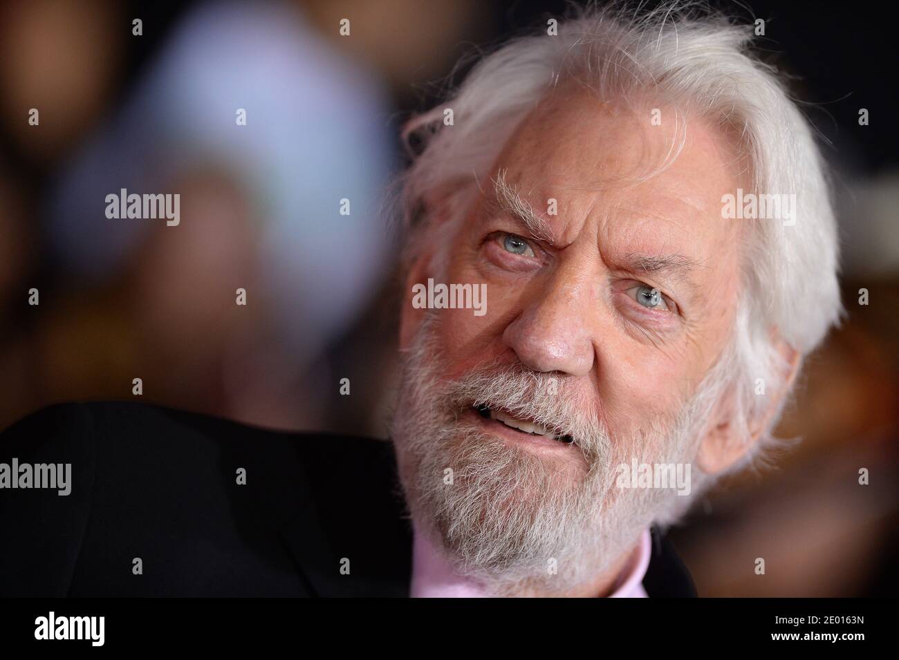 Donald Sutherland attends the premiere of Lionsgate's The Hunger Games ...