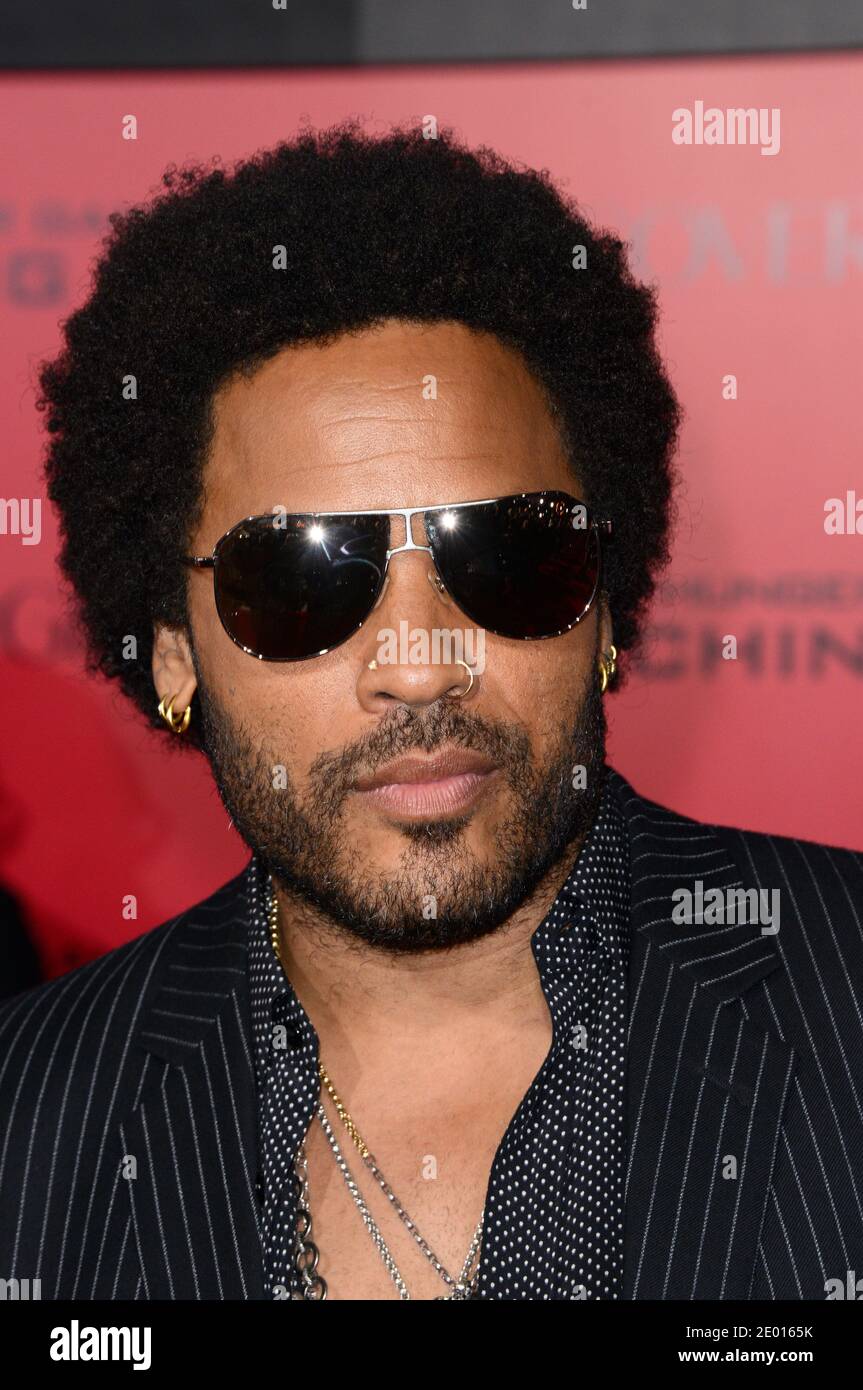 Lenny Kravitz attends the premiere of Lionsgate's The Hunger Games ...