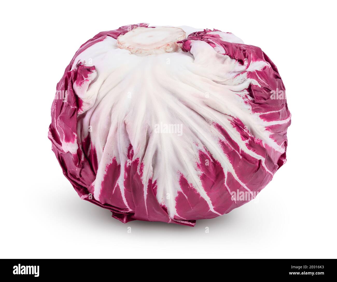 Fresh red radicchio salad isolated on white background with clipping ...