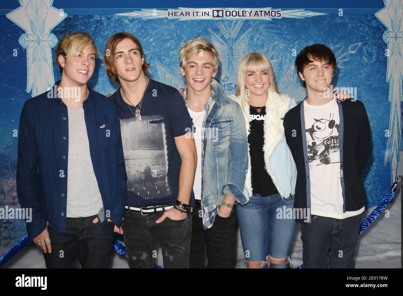 Musical group R5 arrives at the premiere for the film Frozen held at ...