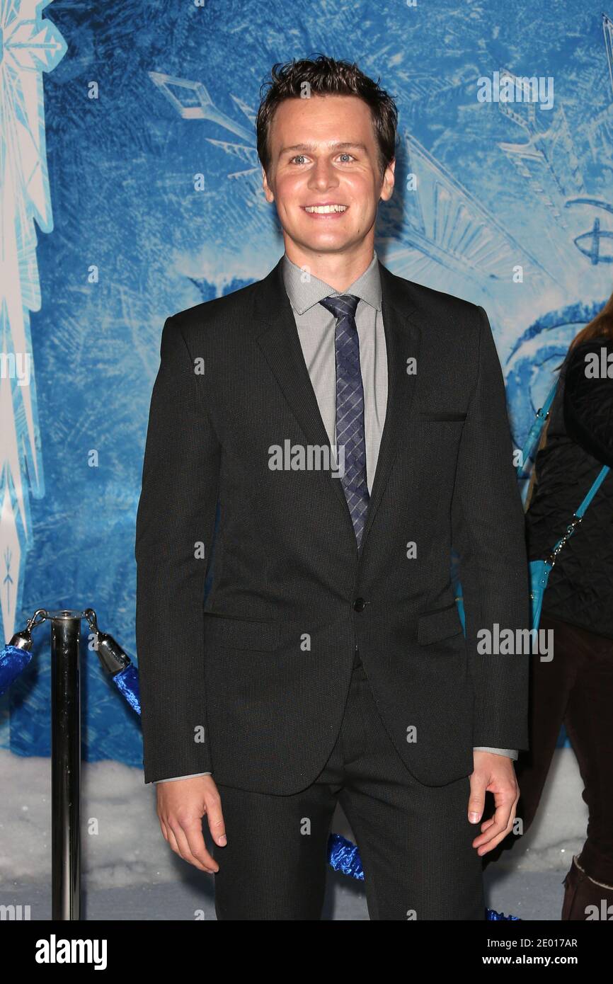 Jonathan Groff arrives at the premiere for the film Frozen held at The ...
