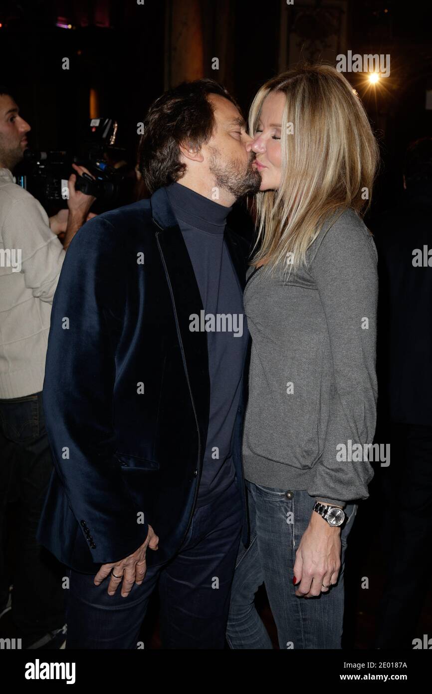 Henri Leconte and his wife Florentine Leconte during the unveiling of ...