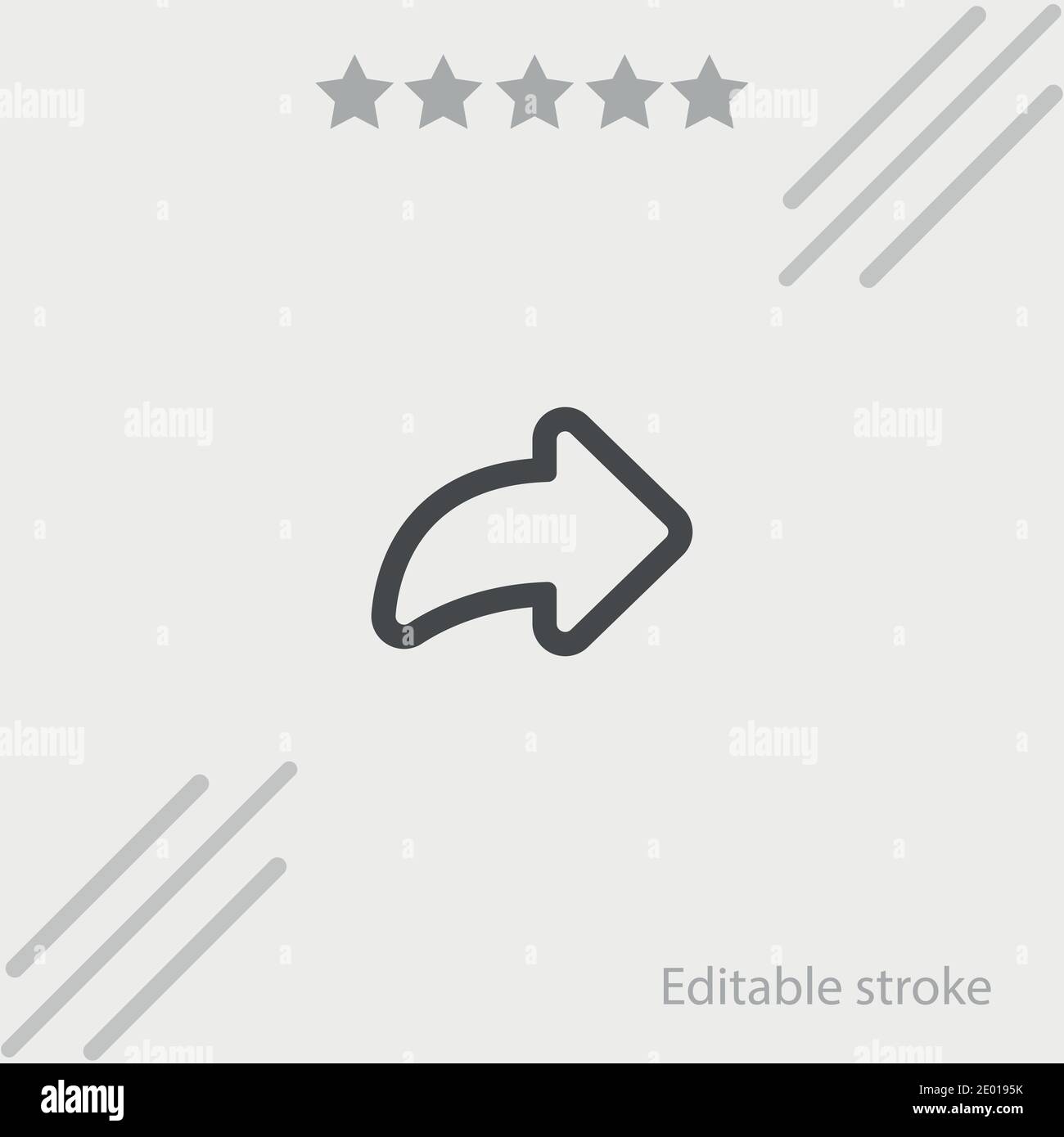 right arrow outline vector icon modern simple vector illustration Stock ...