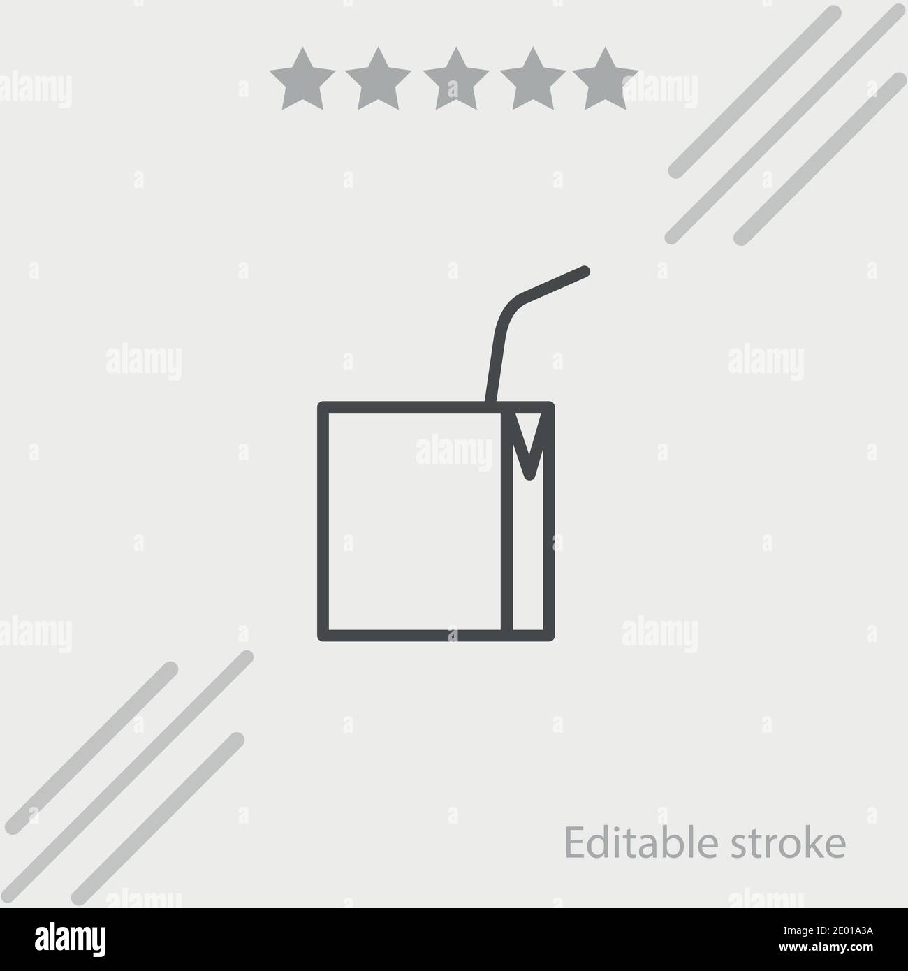 small juice box vector icon modern simple vector illustration Stock ...