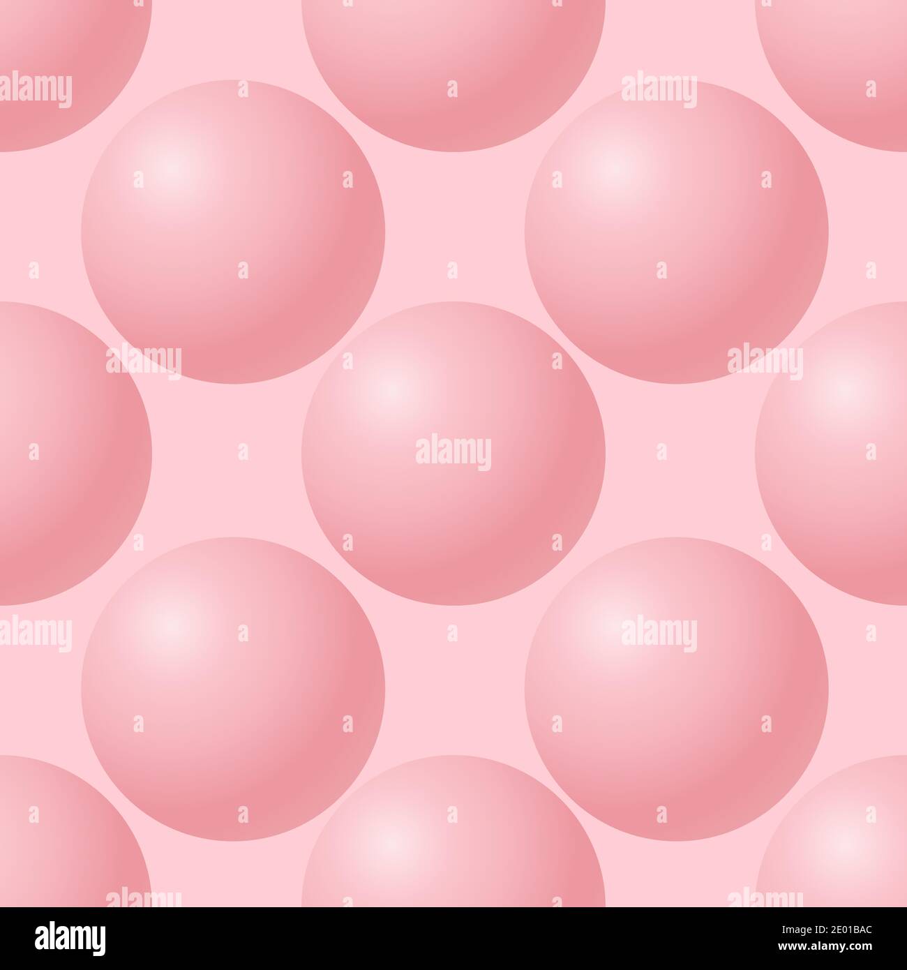 Bubble print Vector illustration in 3D style Seamless pattern with pink ...