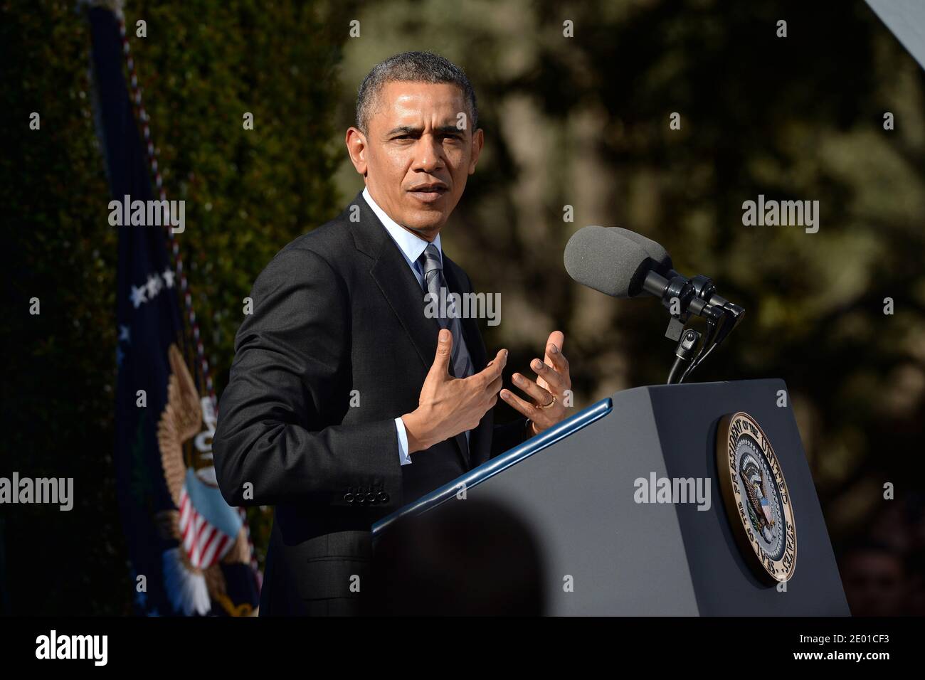 US President Barack Obama speaks on the economy at DreamWorks Animation ...