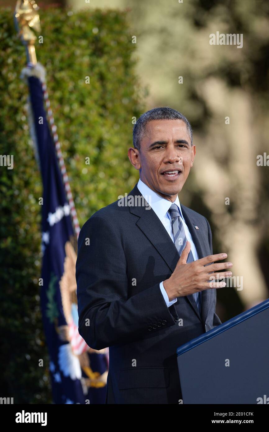 US President Barack Obama speaks on the economy at DreamWorks Animation ...