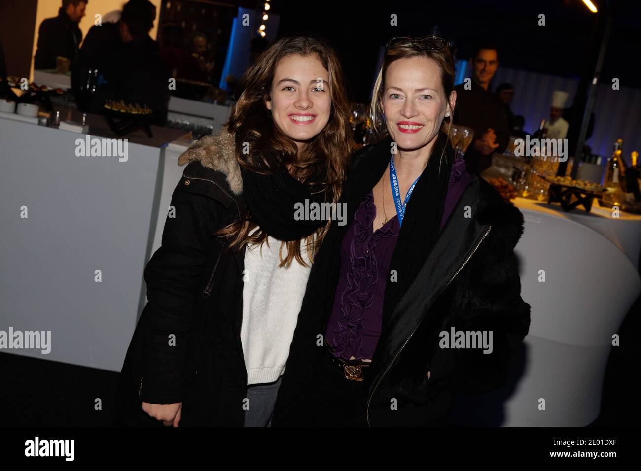 Gabrielle Lazure and her daughter Emma attending One Drop Party held at ...