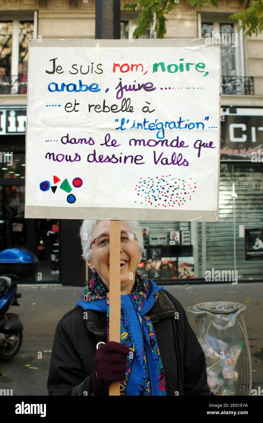 People take part in a march against racism in Paris, France, on ...
