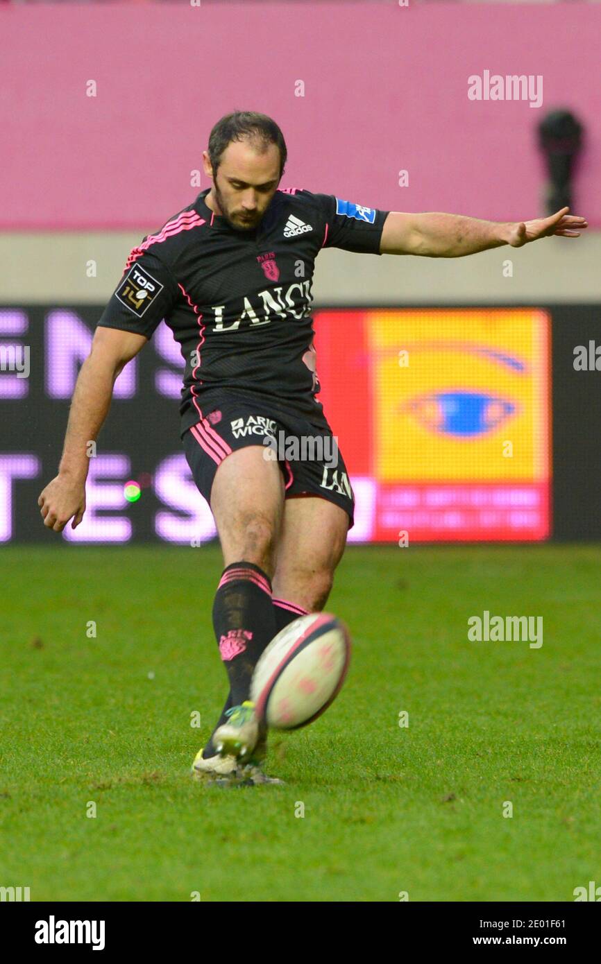 Stade Francais's Julien Dupuy during the Top 14 rugby match Stade ...