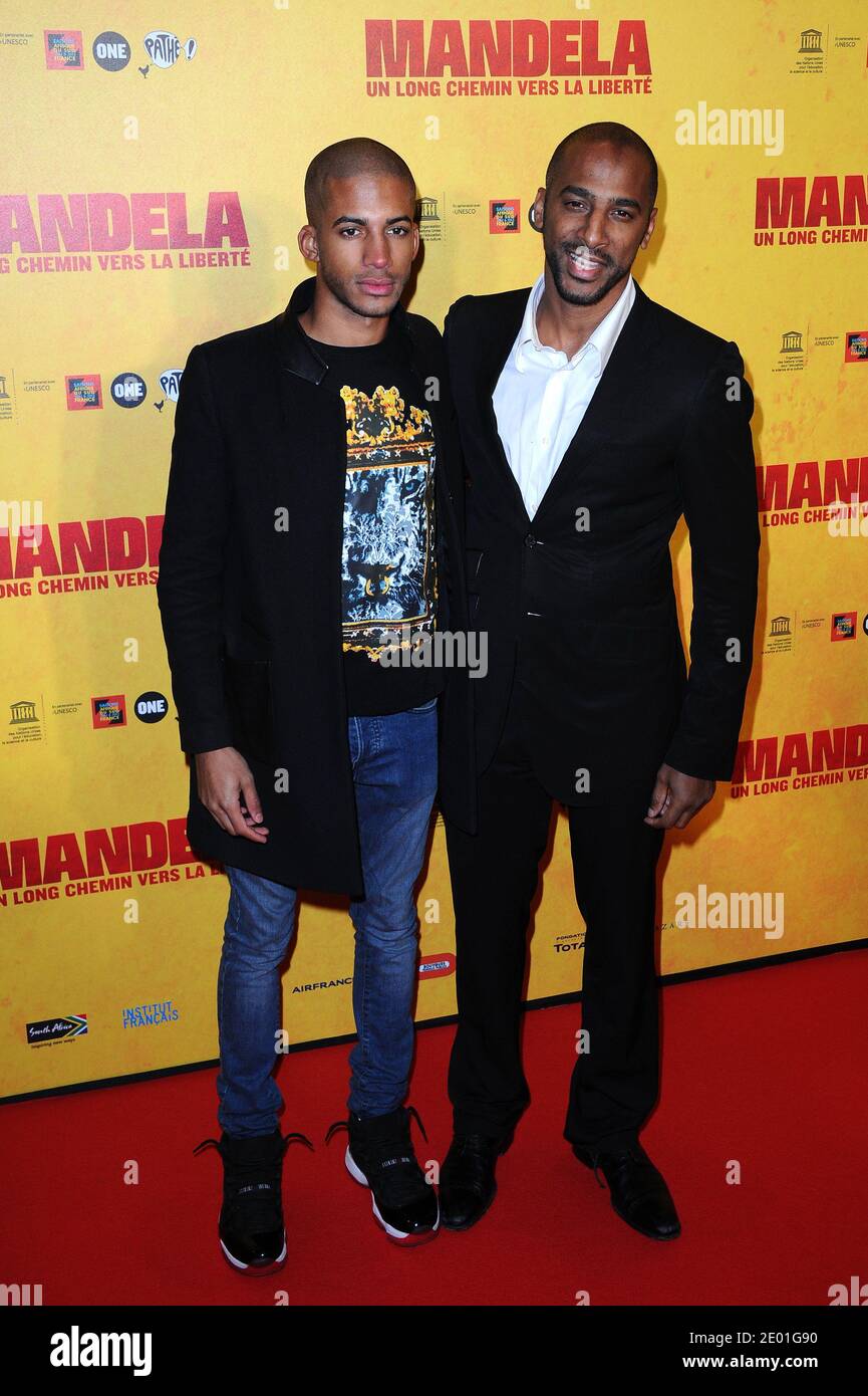 Stomy Bugsy and his son Bilal arriving to the premiere of the film ...