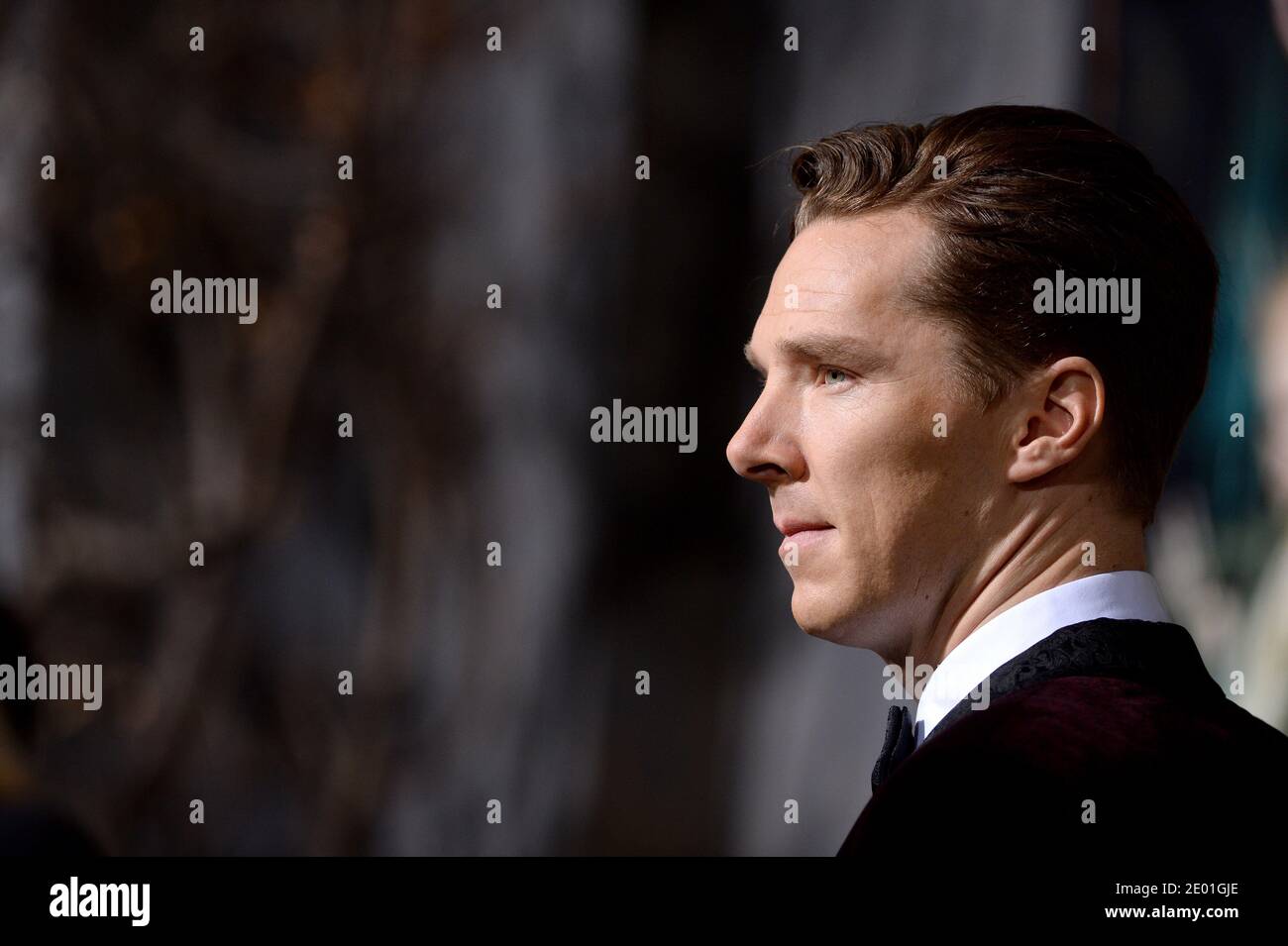 Benedict Cumberbatch attends the premiere of Warner Bros The Hobbit ...
