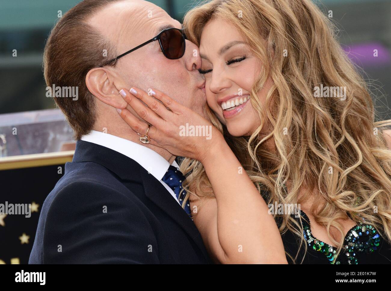 Singer Thalia posing with her husband Tommy Mottola is honored with a ... Singer Thalia posing with her husband Tommy Mottola is honored with a ...