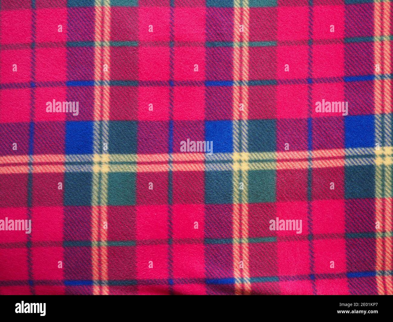 red green blue and yellow tartan texture useful as a background Stock ...