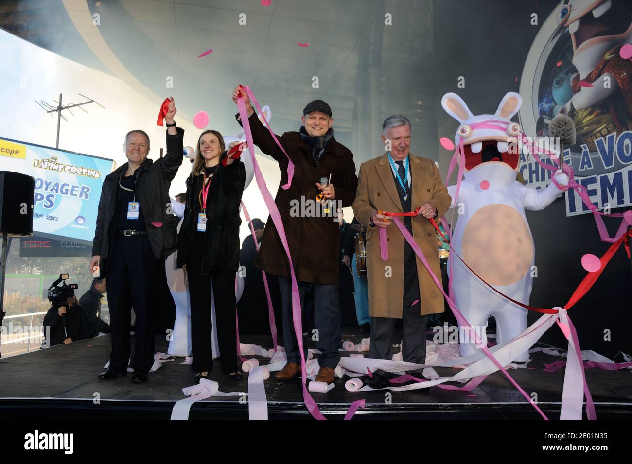 Dominique Hummel attending the launch of the new attraction 'Les Lapins ...