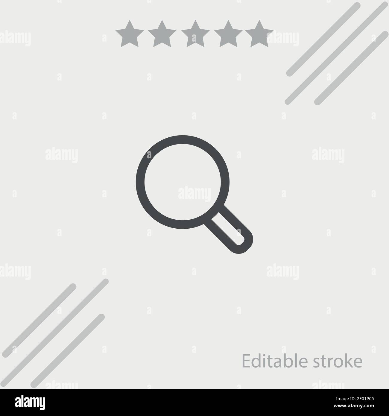 search magnifier outline vector icon modern simple vector illustration ...