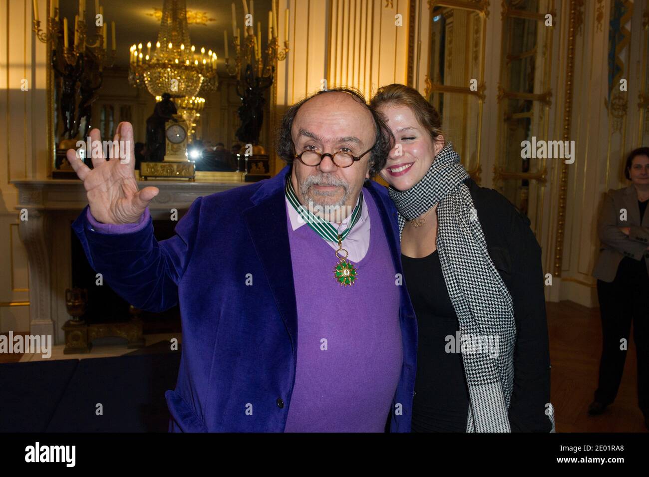 Jean-Michel Ribes and his daughter attending a ceremony where Jean ...