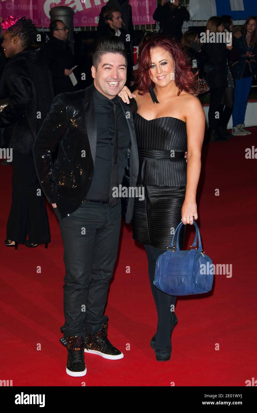 Chris Marques and Jaclyn Spencer arriving to the 2014 NRJ Music Awards ...