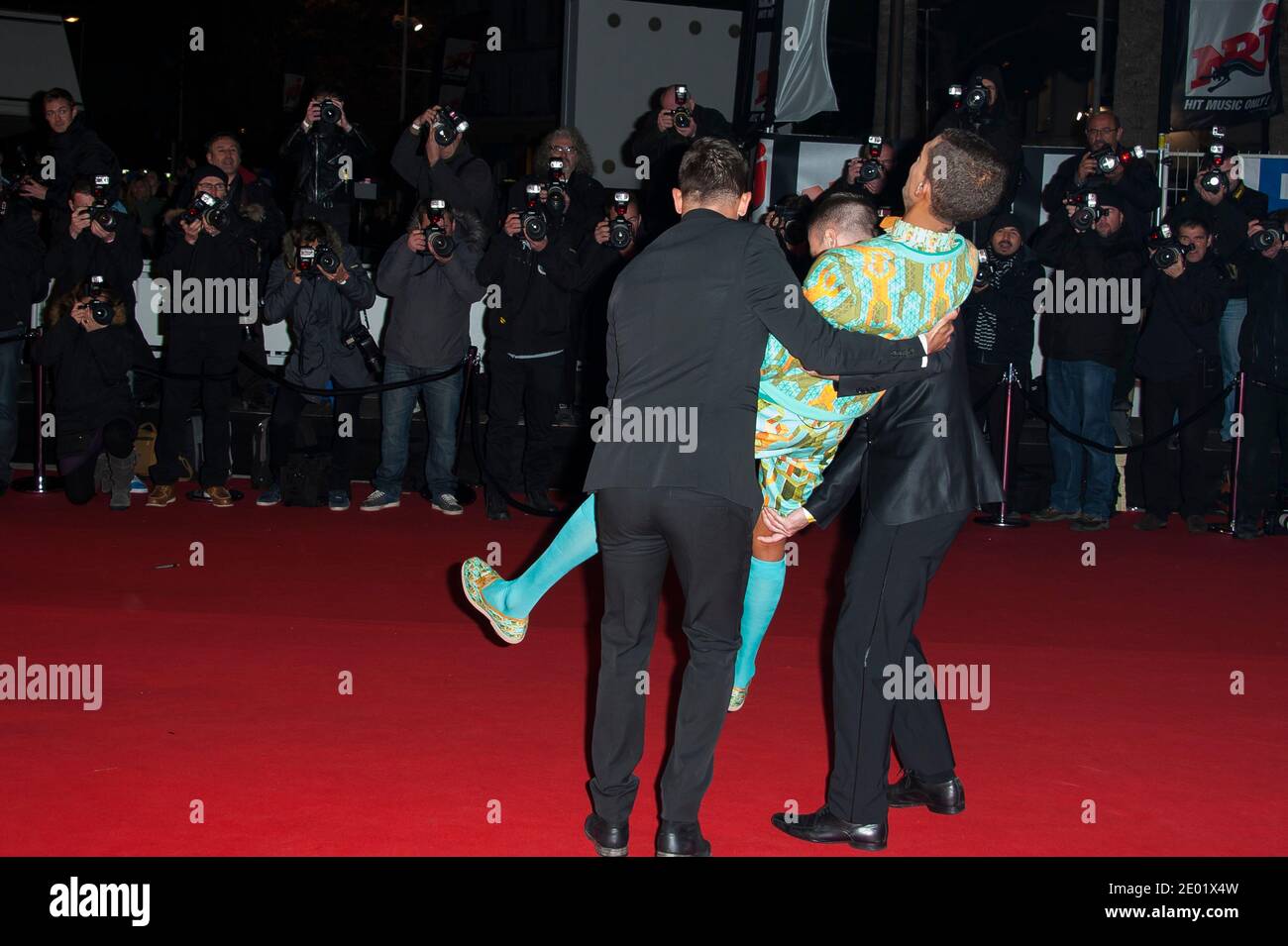 Stromae arriving to the 2014 NRJ Music Awards ceremony held at the ...
