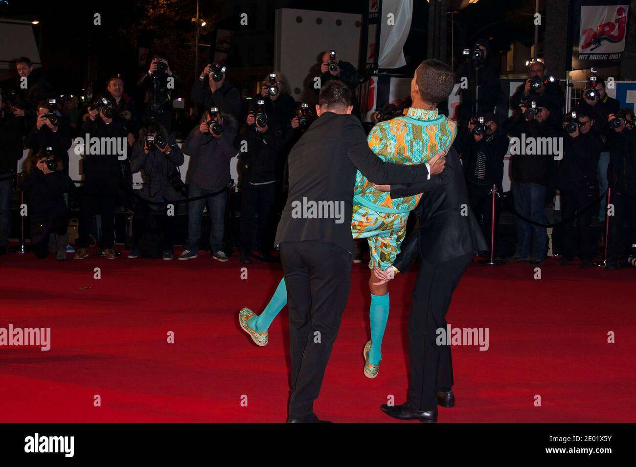 Stromae arriving to the 2014 NRJ Music Awards ceremony held at the ...