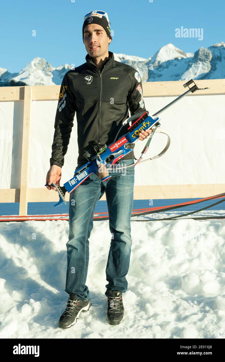Martin Fourcade of Team France during the IBU World Cup Biathlon in Le ...