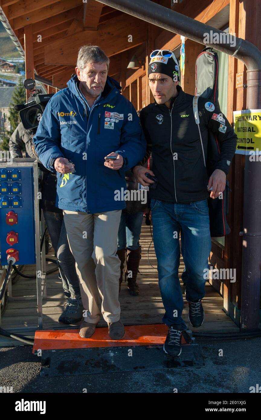 Martin Fourcade of Team France during the IBU World Cup Biathlon in Le ...