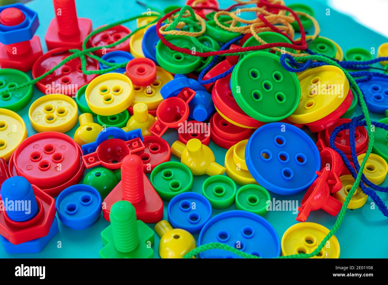 Group kids playing construction blocks hi-res stock photography and ...