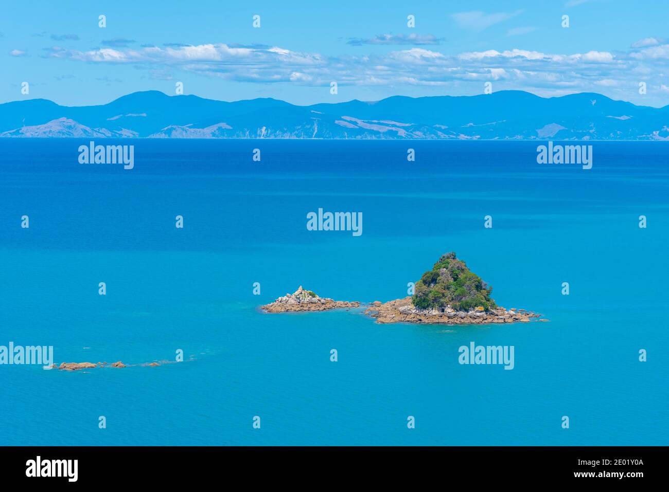 Pinnacle island at Abel Tasman national park in New Zealand Stock Photo ...