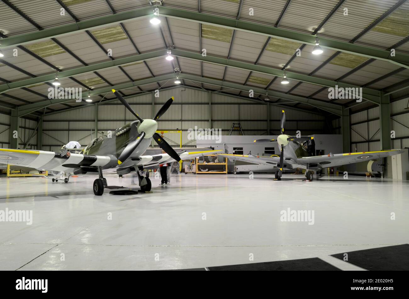 Inside the hangar at the Biggin Hill Heritage Hangar at Biggin Hill ...